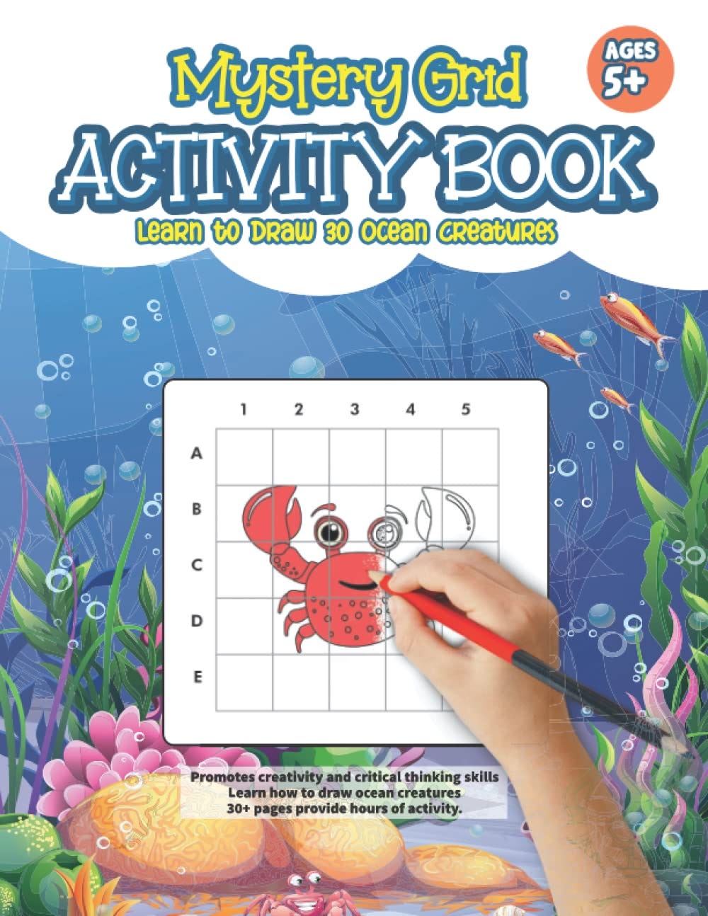 [PDF][BEST]} Mystery Grid Activity Book: Learn to Draw 30 Ocean ...