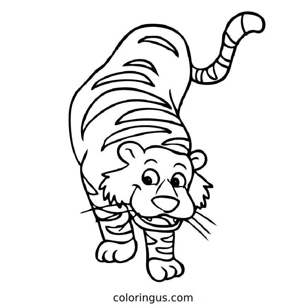 Free Printable Tiger Coloring Pages For Kids - Coloring Us - Medium