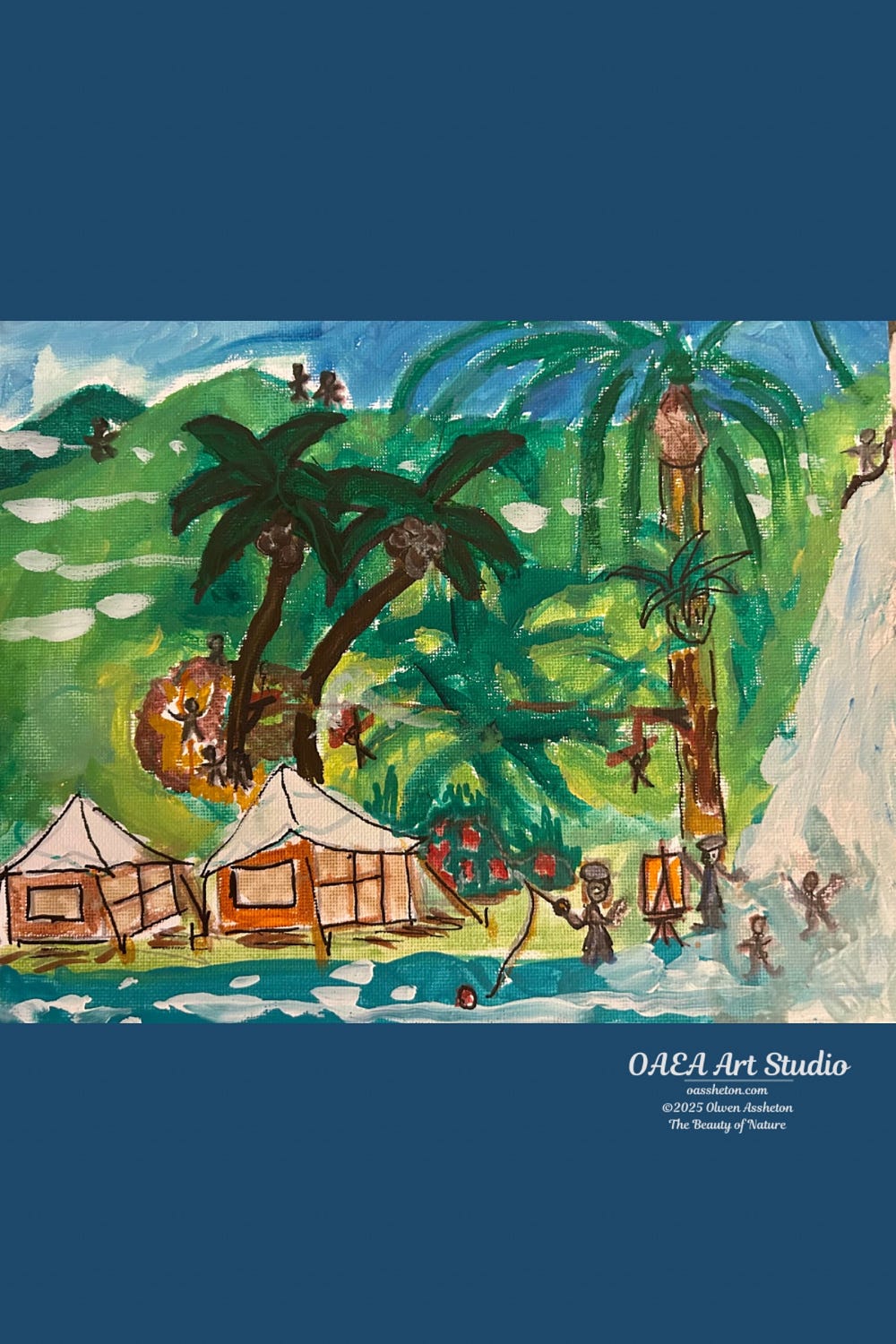 Relaxing On An Island - Olwen Assheton - Medium