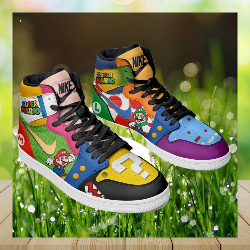 Super Mario Air Jordan Hightop Sneakers | by Kukmarket | Apr, 2024 | Medium