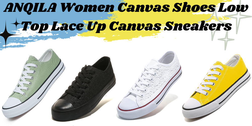 ANQILA Women Canvas Shoes Low Top Lace Up Canvas Sneakers | by Shoe Hub | Feb, 2024 | Medium