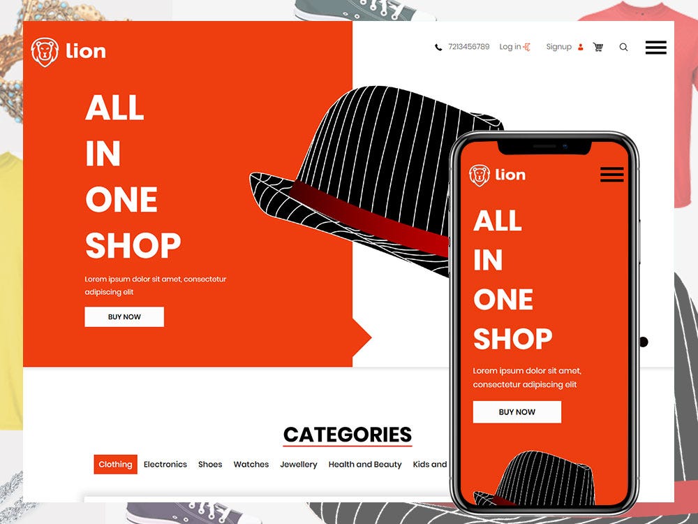 Lion — Ecommerce Website Html Template | by HTML Design — Free Html Template | Medium