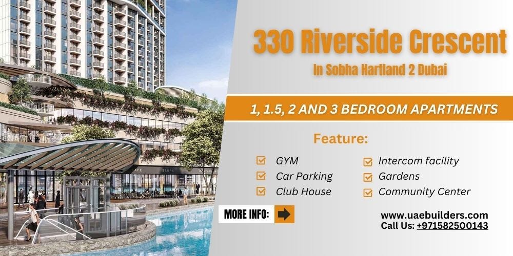 Sobha 320 Riverside Crescent Apartments In Dubai | Luxury Service With ...