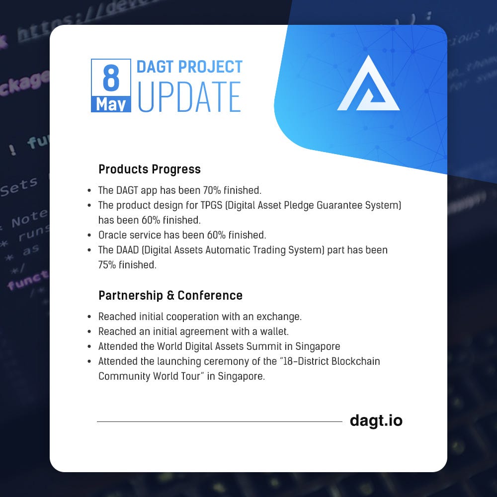 DAGT Progress Report — May 8 | by DAGT Official | Medium