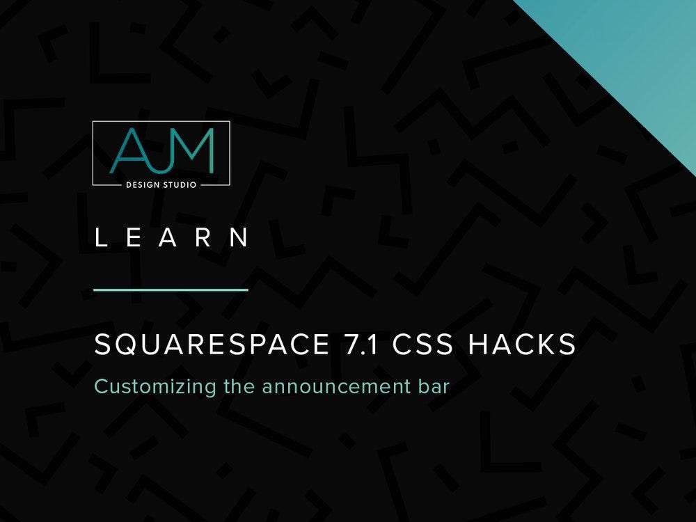 Customize the Squarespace Announcement Bar - Amanda McNay - Medium