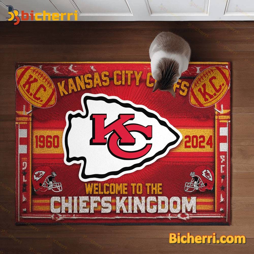 Welcome to Chiefs Kingdom 2024 doormat loyalty to the Kansas City ...