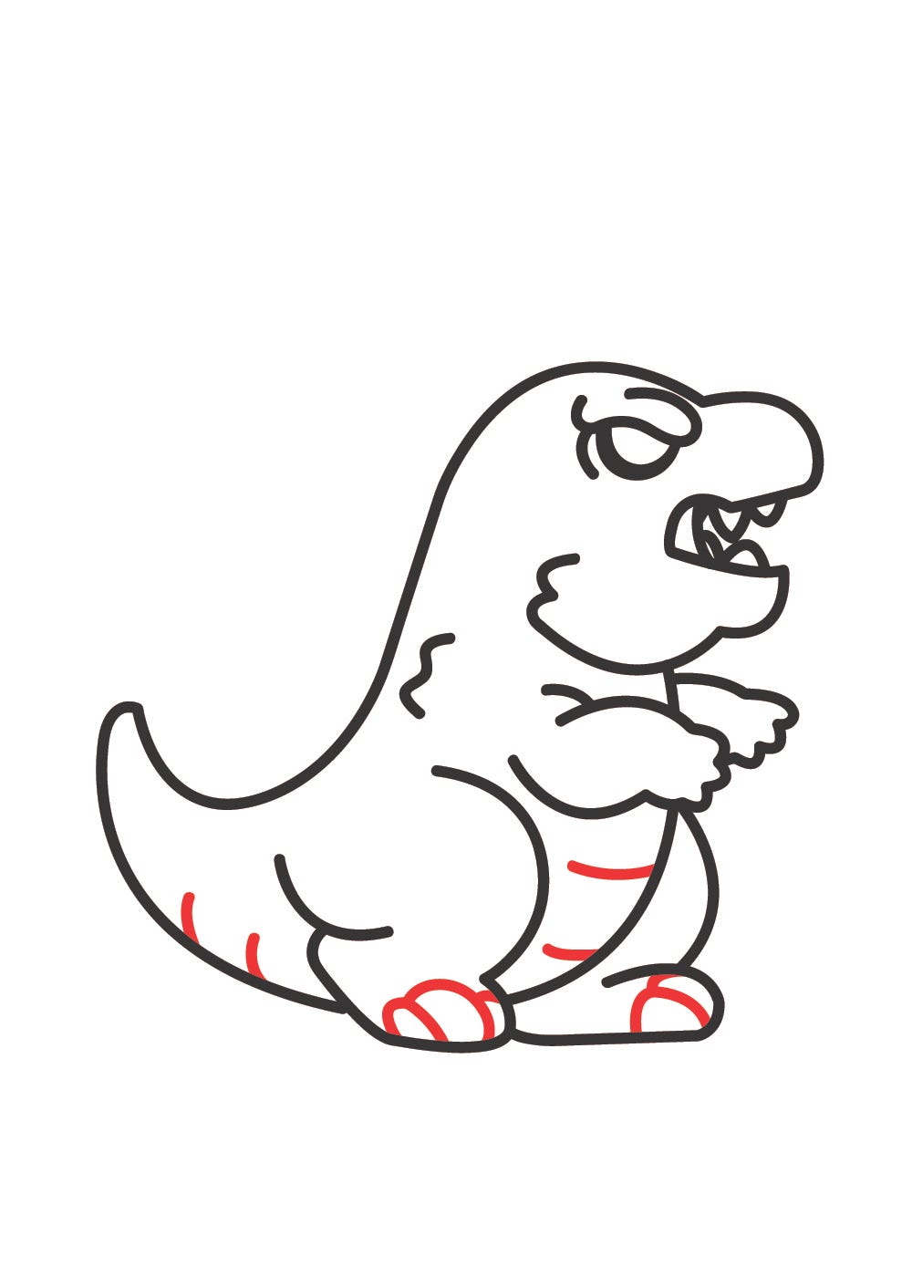 How To Draw A Godzilla | Step By Step | Easy Drawing - Sandeep Singh ...