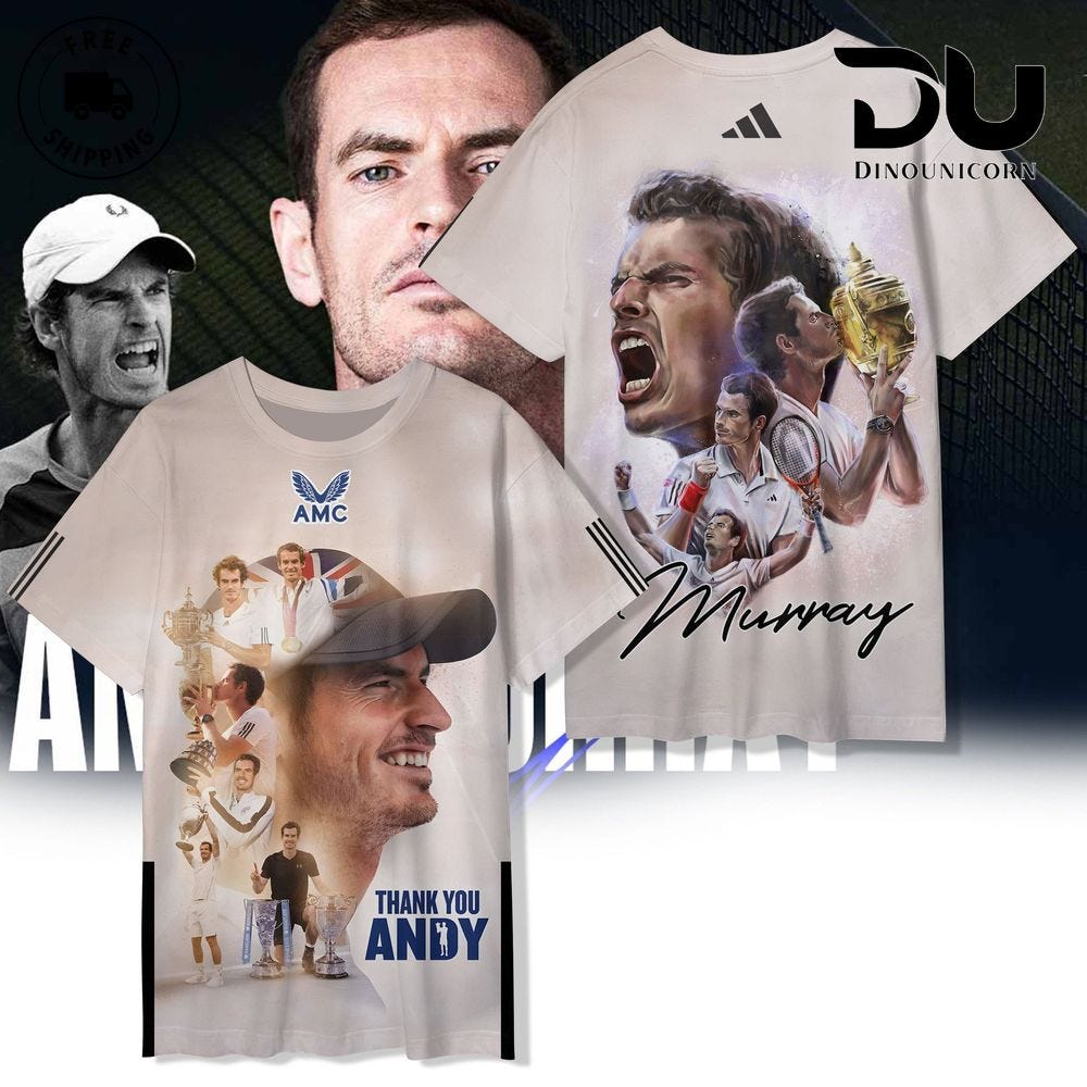 Andy Murray Tennis Player Limited Edition T-Shirt | by Dinounicornso ...
