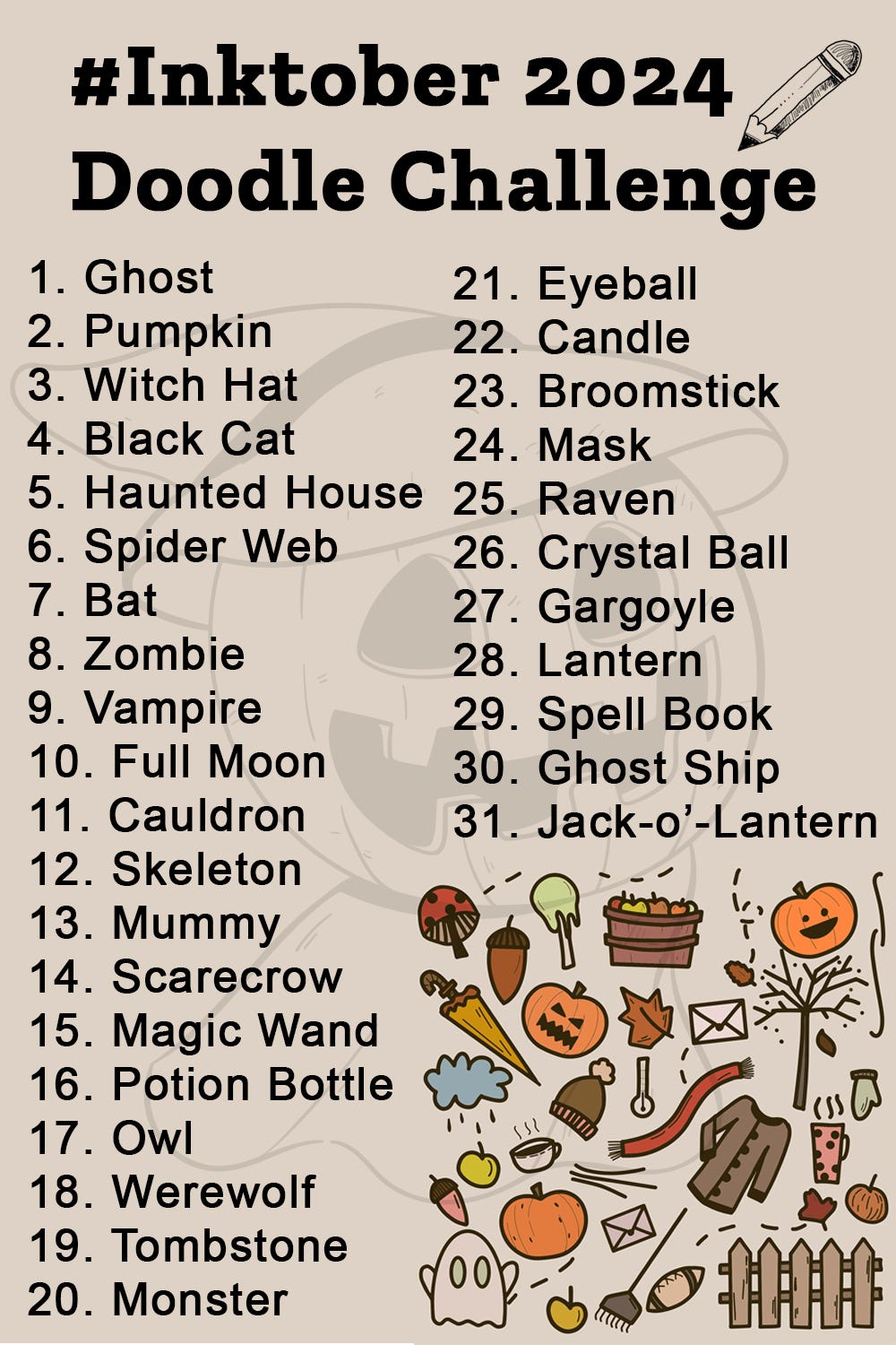 31 Inktober Doodle Challenges to Spark Your Creativity Every Day | by ...