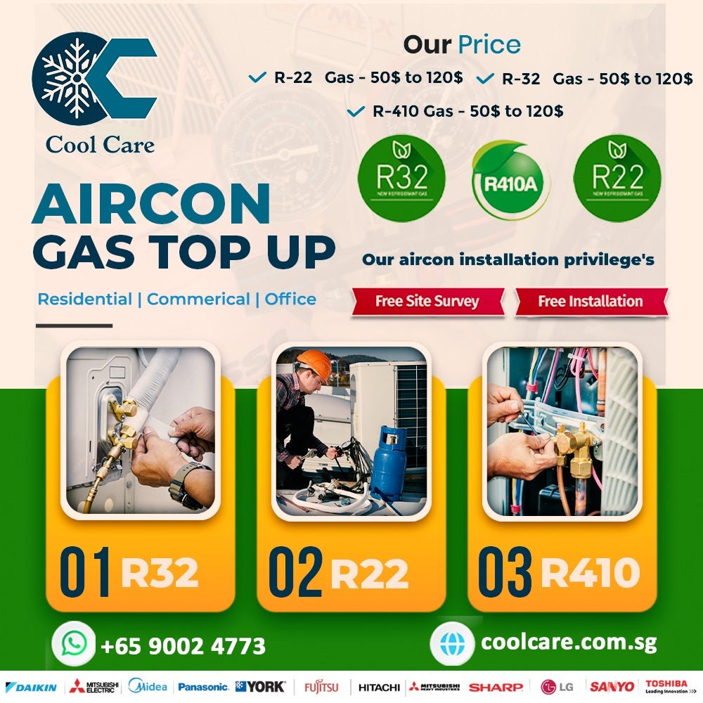 AIRCON GAS TOP UP - Cool care aircon - Medium