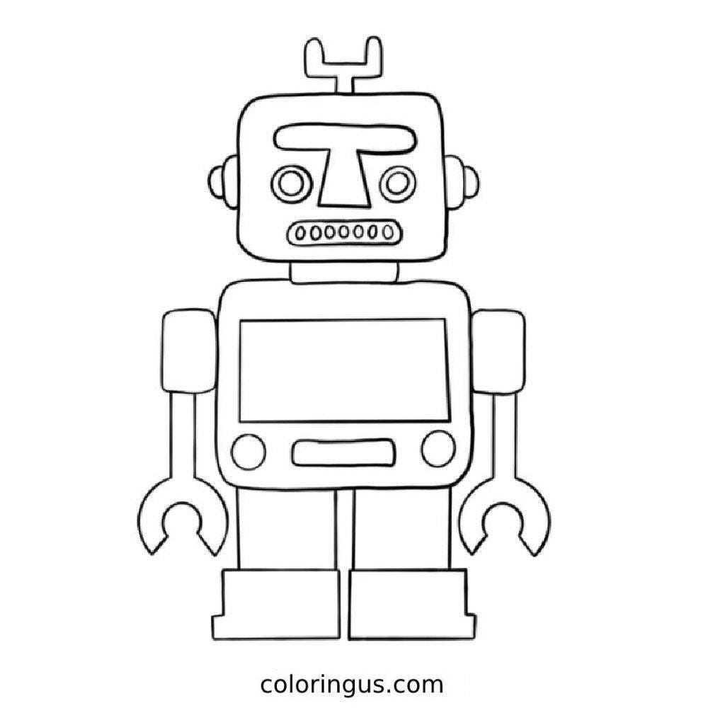 Cute Free Printable Robot Coloring Pages Online - Coloring Us - Medium