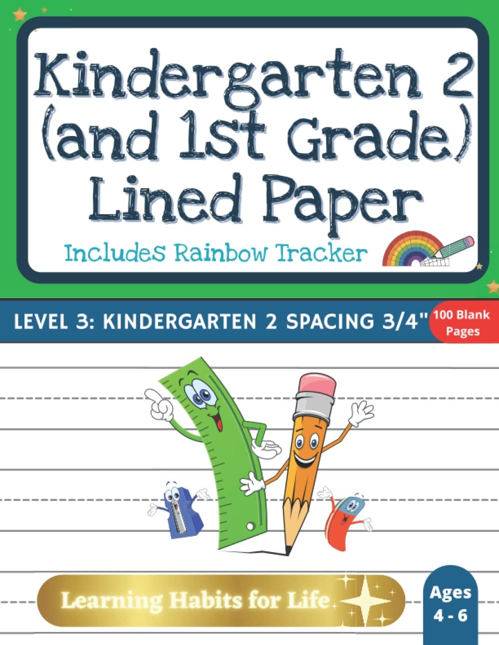 [EPUB[BEST]} Kindergarten 2 (and 1st Grade) Lined Paper : Level 3 ...