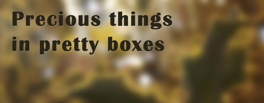 Precious things in pretty boxes. While waiting at @Heroes_ComicCon, the ...