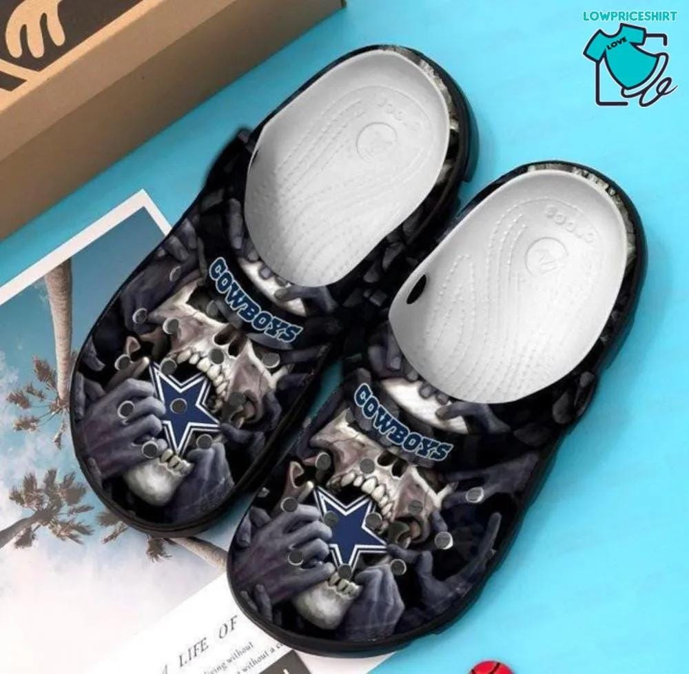 Dallas Cowboys Team Skull Rubber Crocs Crocsband Clog Shoes | by Donald ...