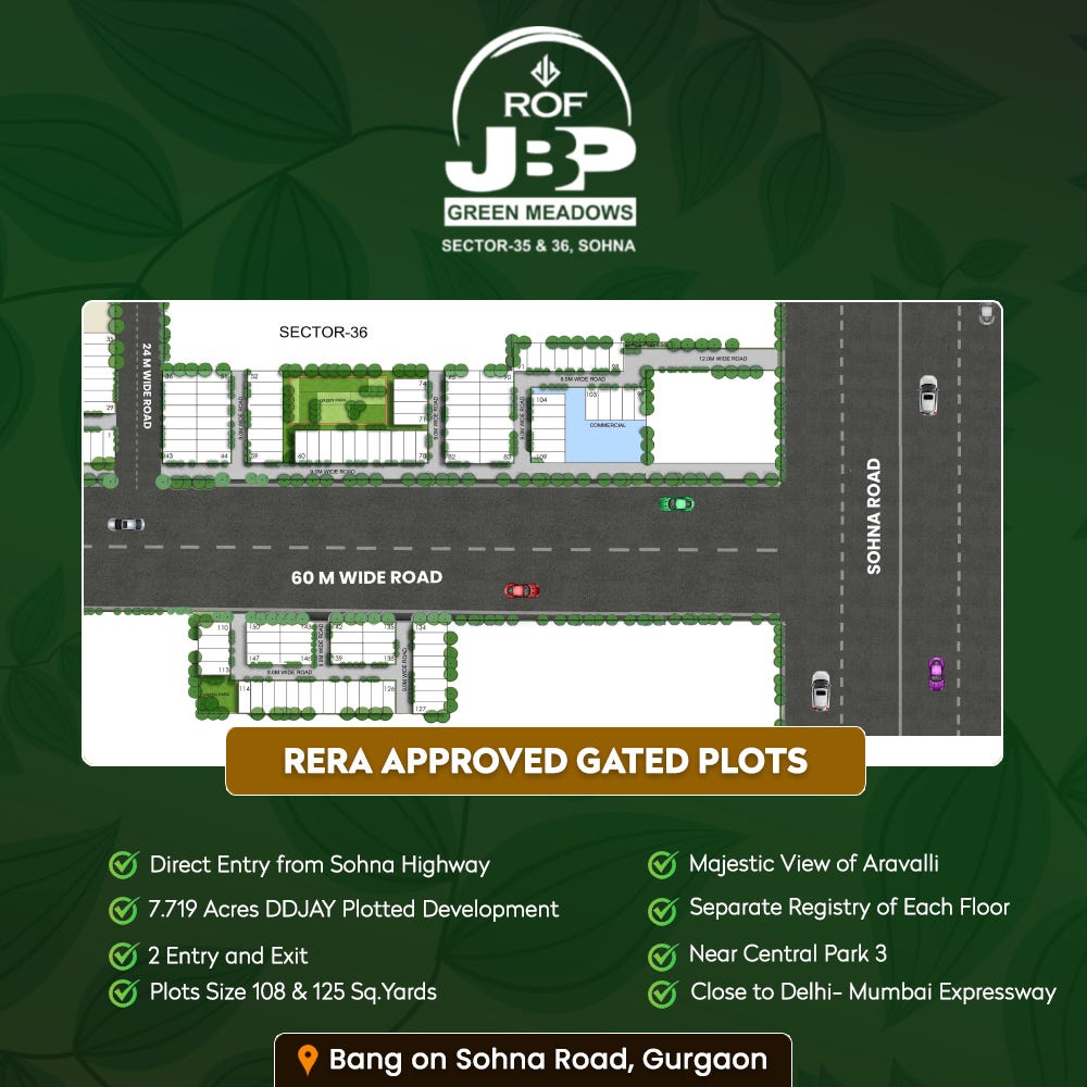 ROF JBP Green Meadows Plots Sohna: Your Gateway to Serenity and Luxury ...