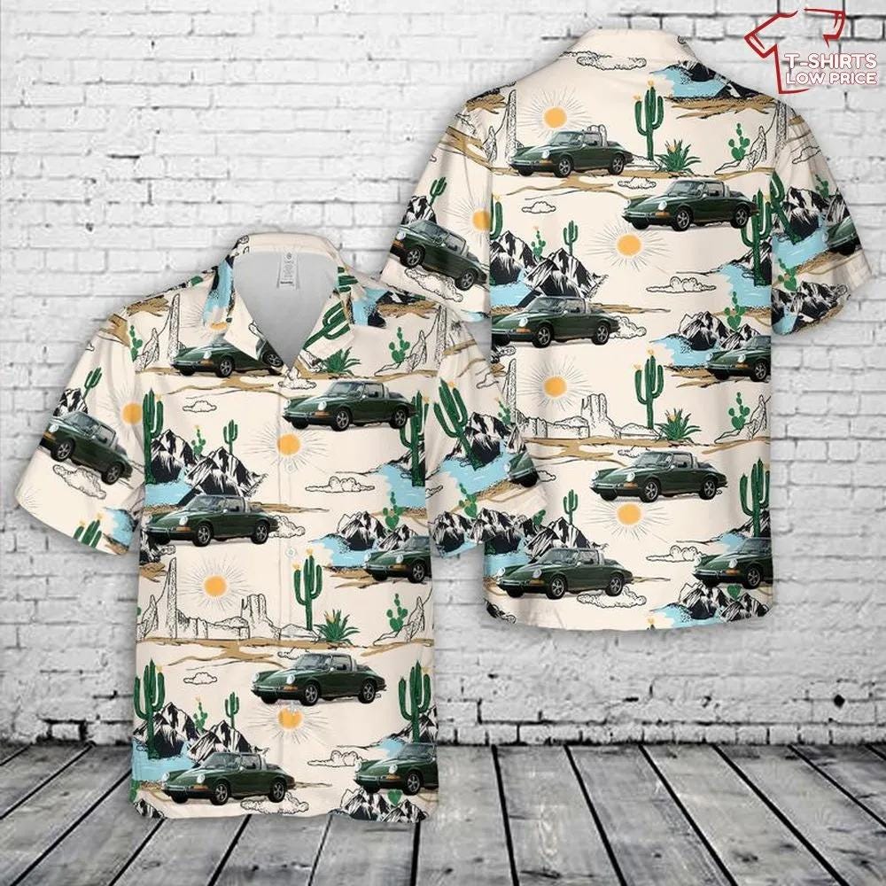 1967 pORSCHE 911 tARGA hAWAIIAN sHIRT hOT gIFT sUMMER | by Muredac ...