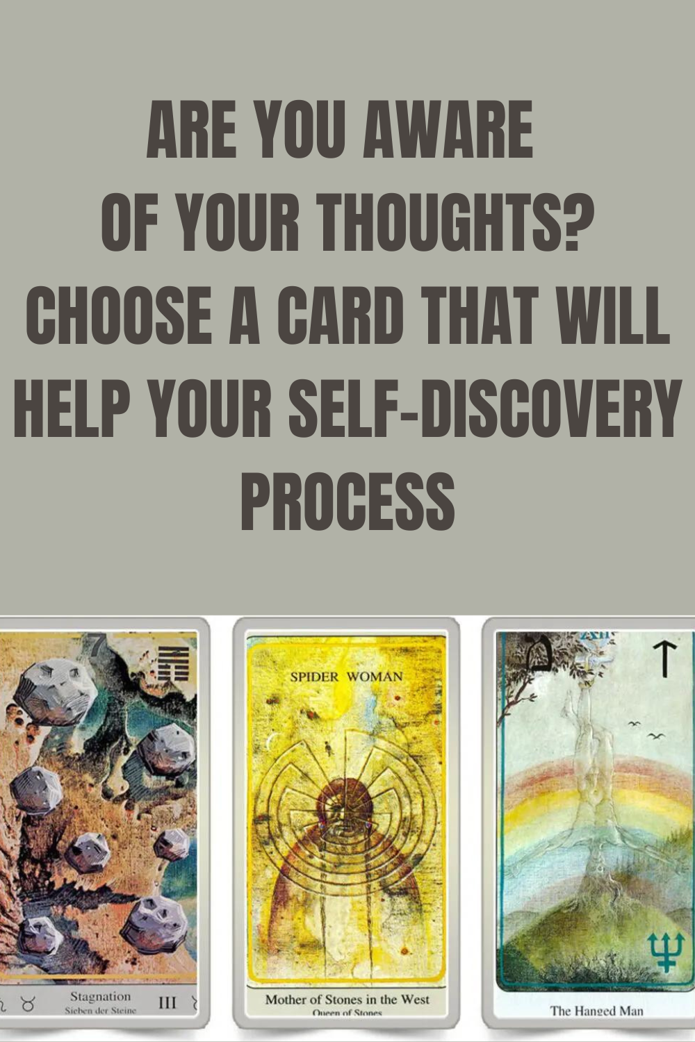 Are You Aware Of Your Thoughts? Choose a Card That Will Help Your Self ...