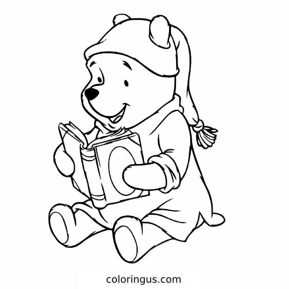 Winnie The Pooh Coloring Pages for Kids - Coloring Us - Medium