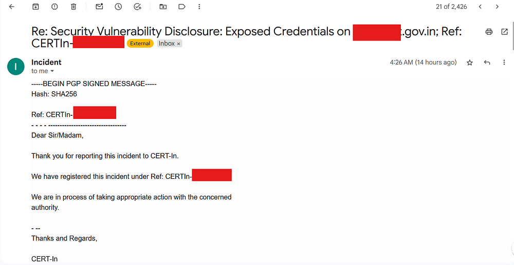 Responsible Disclosure: Exposed Credentials in goverment site | by ...