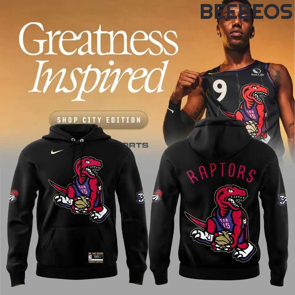 Toronto Raptors 30th Anniversary City Edition Black Hoodie Pants Cap ...