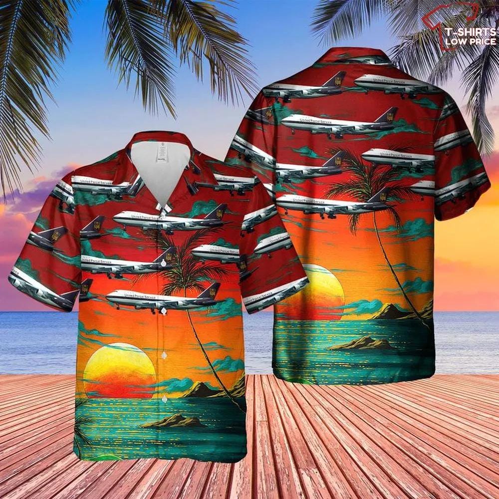 United Parcel Service Boeing 747 Vintage Hawaiian Shirt | by Muredac ...