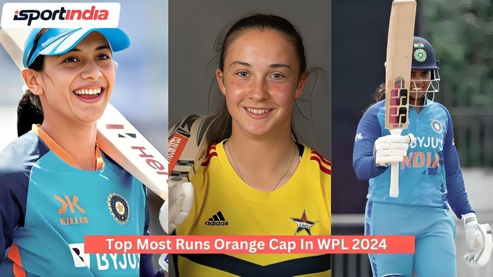 Top Most Runs Orange Cap In WPL 2024 - Miyo chakma - Medium