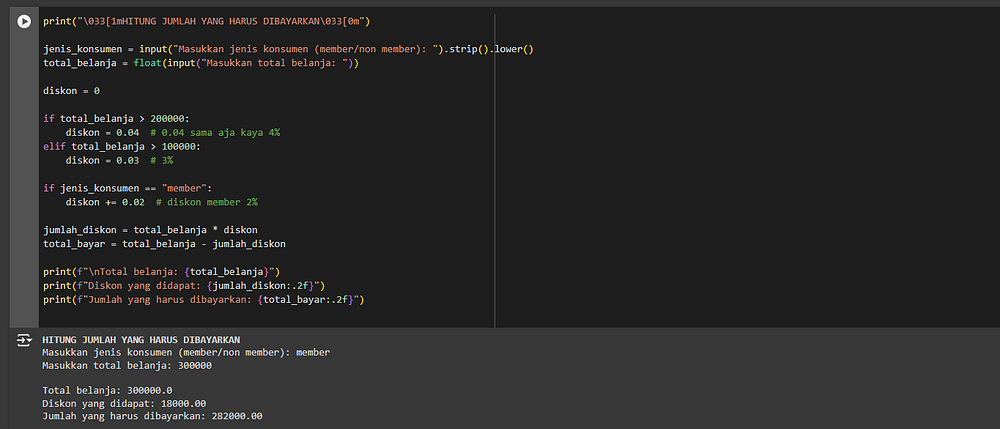 Laporan Praktikum Algoritma Pemrograman Week 5, Nested if (Python) | by ...