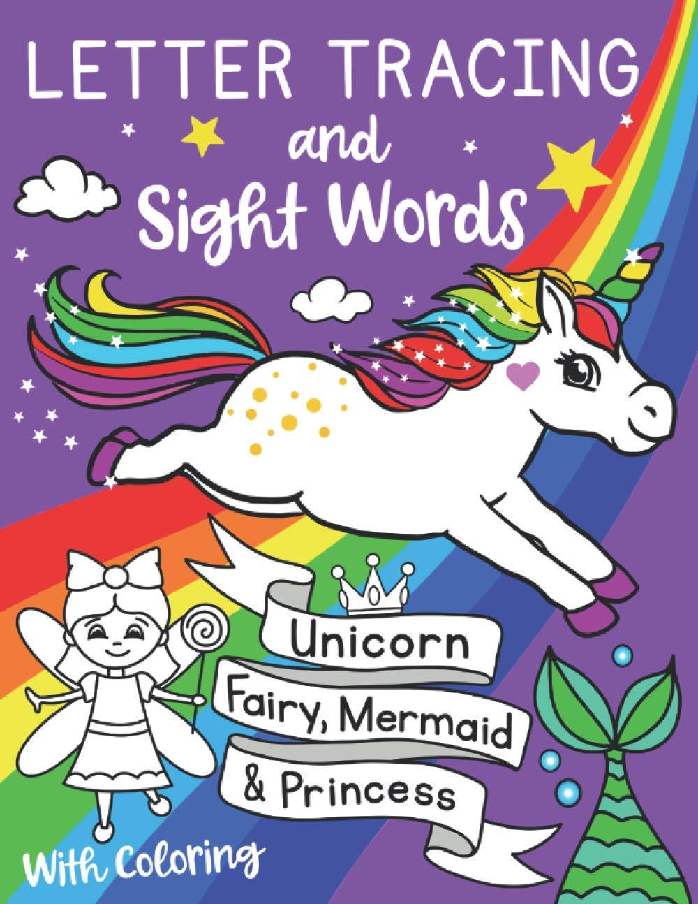 [READ][BEST]} Letter Tracing and Sight Words with Coloring. Unicorn ...