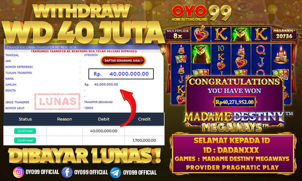 WD : RP 40,000,000 HOT PROMO OYO99 SILAHKAN CEK HALAMAN PROMOSI MARI ...