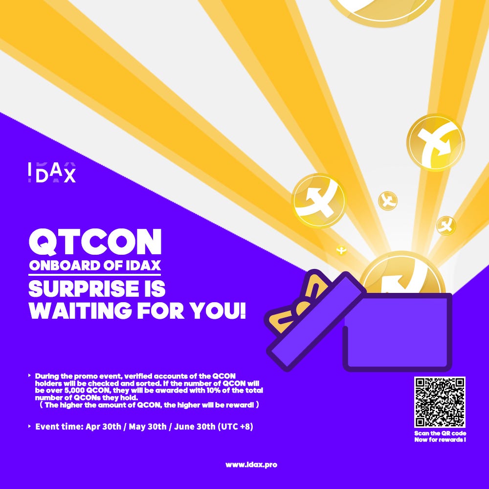 New project onboard of IDAX. QTCON will give holders Early Access… | by ...
