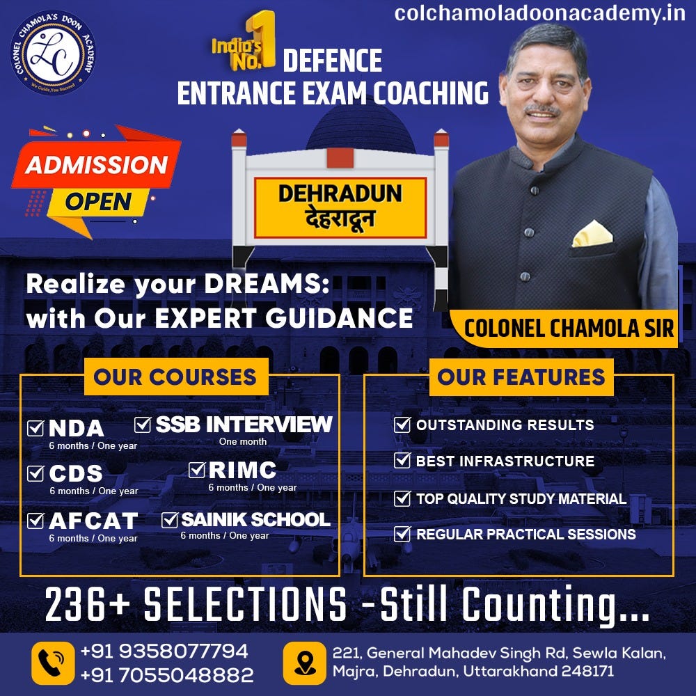 Col Chamola Doon Academy: Your Gateway to the Indian Armed Forces | by ...