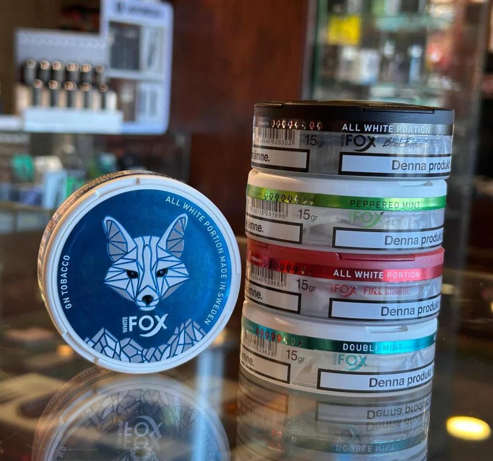 👍 اظرف نيكوتين من شركة فوكس — FOX NICOTINE POUCHES 👍 - تحكم فيب - Medium