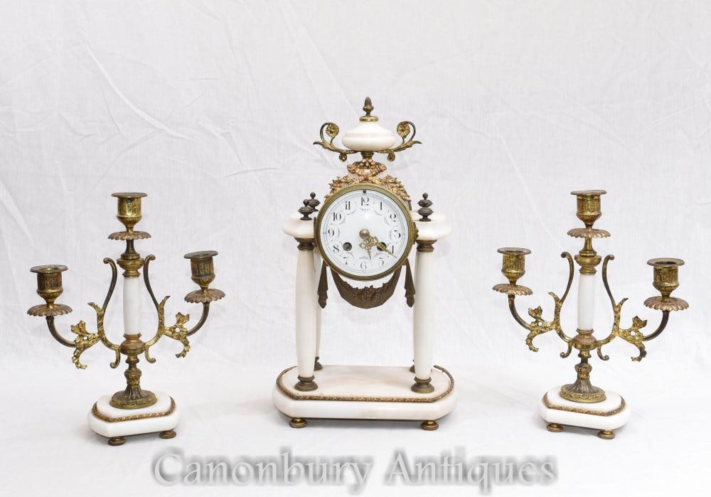 Antique Clock Garniture Set - Martin Worster - Medium