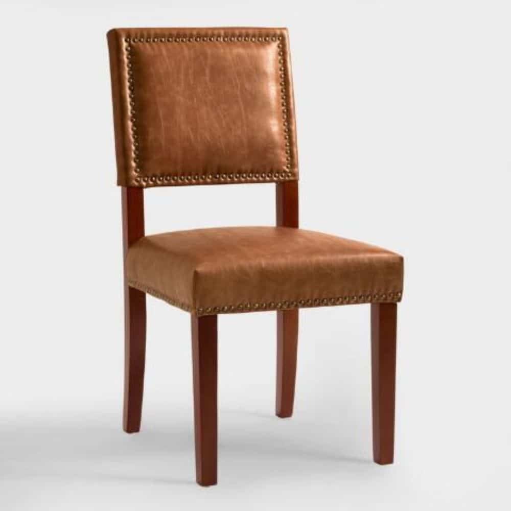 Leatherette chair:. Queen size poster bed: A queen size… | by ...