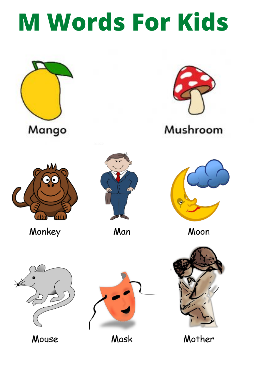 Learn Vocabulary Words That Start With M For Kids By Kids Learning Learn Vocabulary Words That Start With M For Kids By Kids Learning