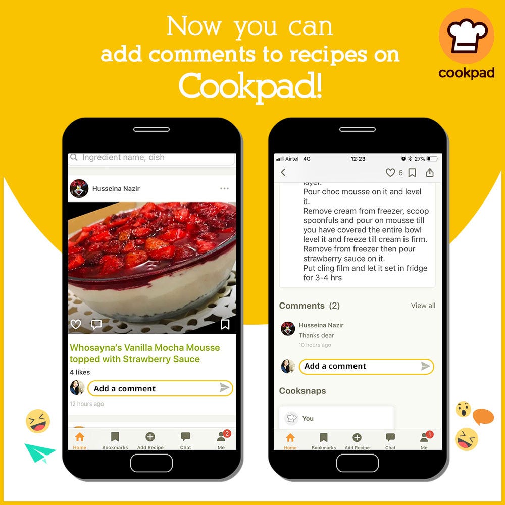 Now you can add comments to recipes on cookpad!! | by Shreya Gupta ...