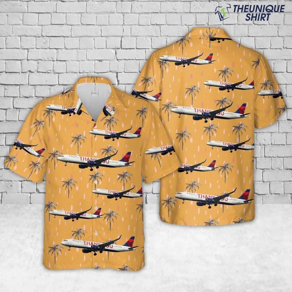 Delta Air Lines Airbus A321–211w N391dn Thank You Livery Hawaiian Shirt ...