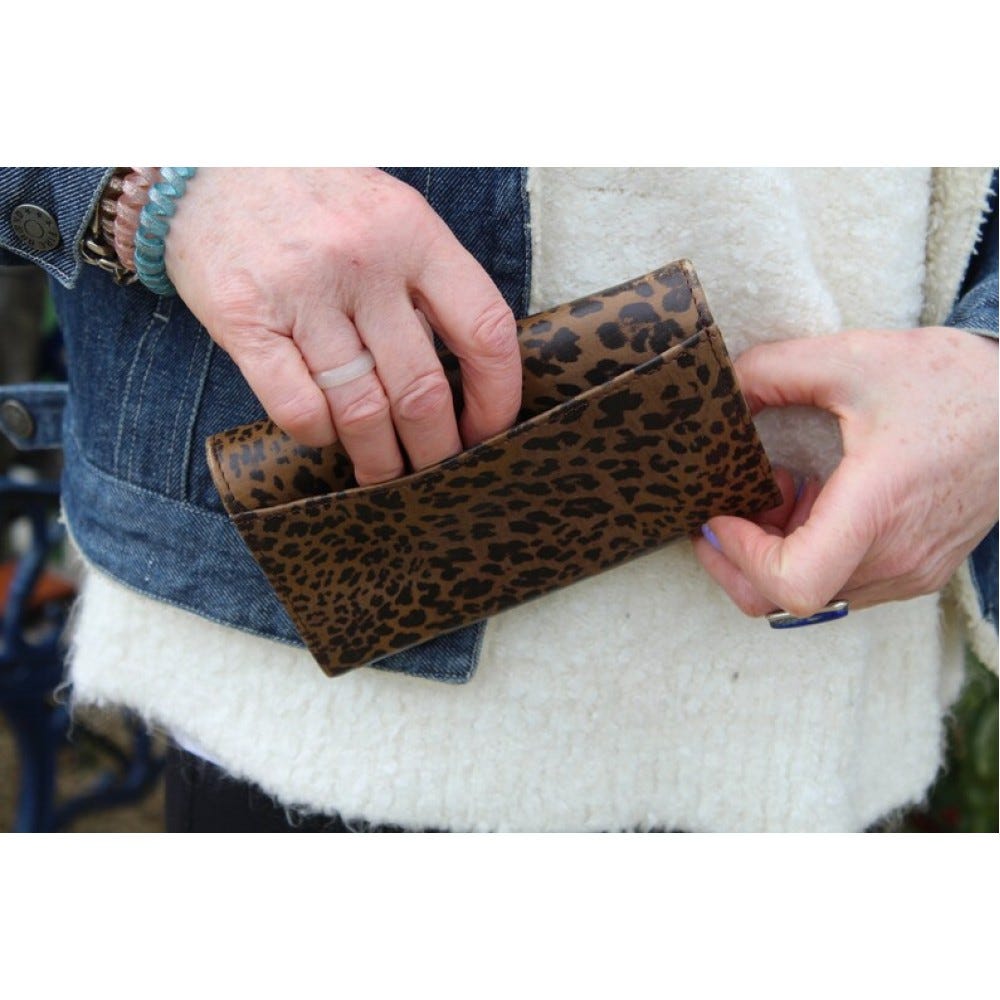 Women Large Wallet — Madamzel Wallet Leopard Print Leather - Odi Lynch ...