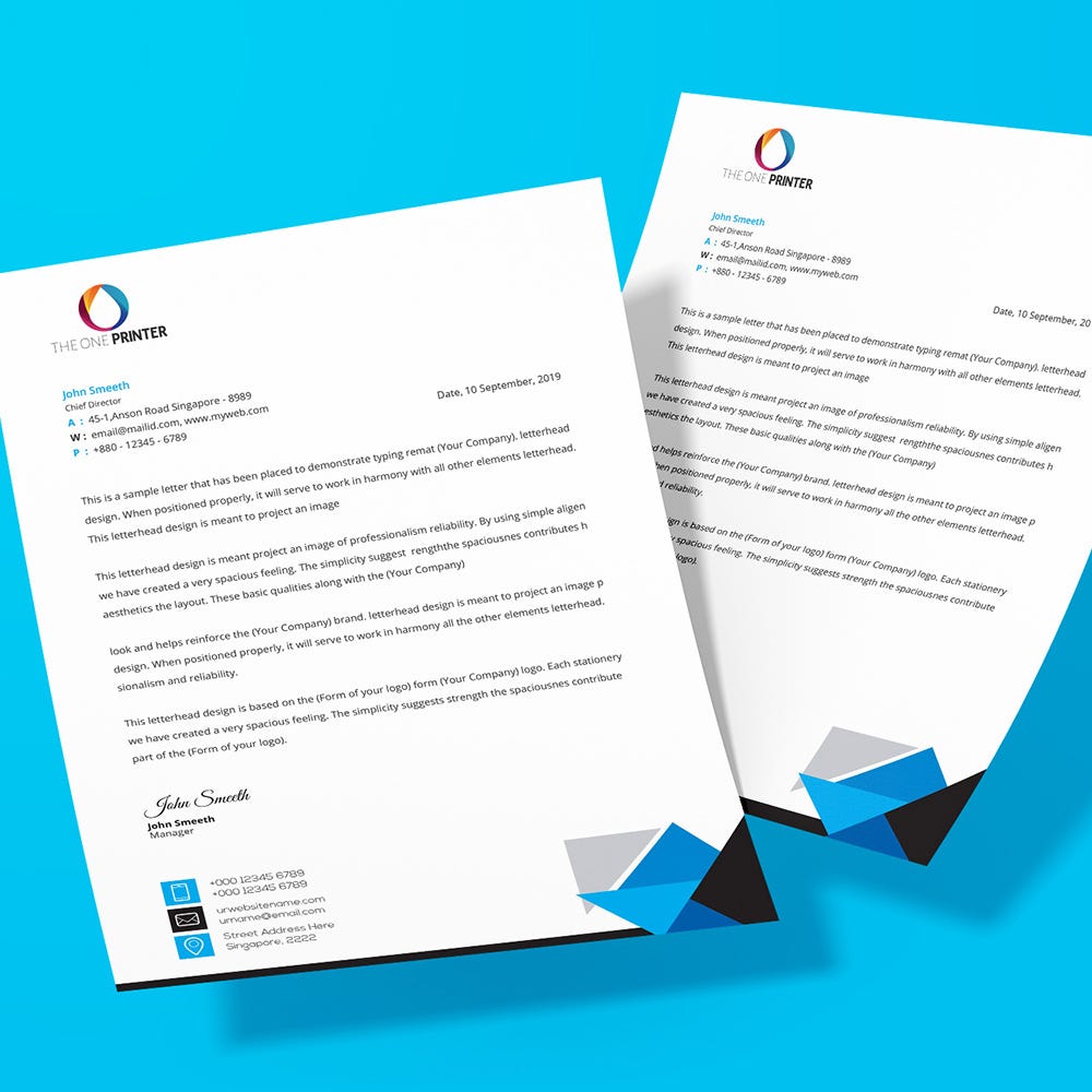 How to give your letterhead that appealing look? - The One Printer - Medium