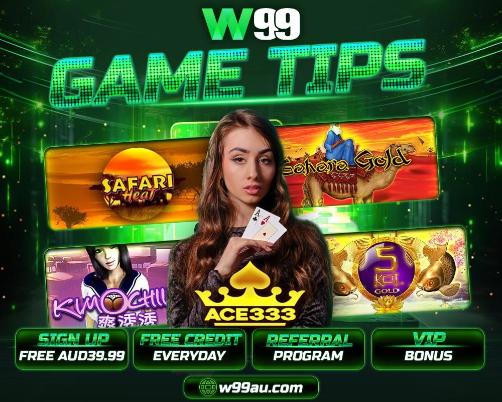 🎲 W99 HOT GAME TIPS 🎲 🎮 PLATFORM : ACE333 🎰 🟢 SAFARI HEAT 🔥 🟢 SAHARA GOLD 🔥 🟢 KUMOCHII 🔥 🟢 5 KOI ...