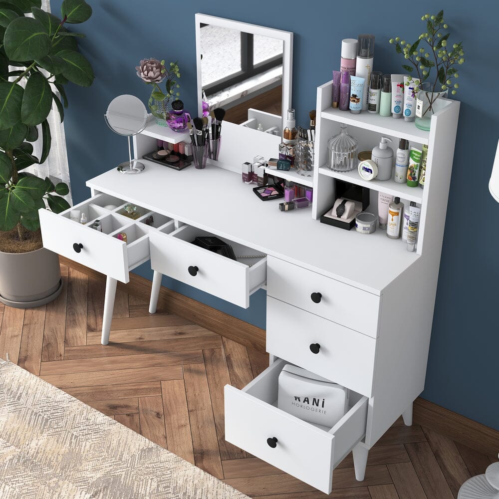 Modern Design Mirrored Makeup Dressing Table | Home Canvas ...