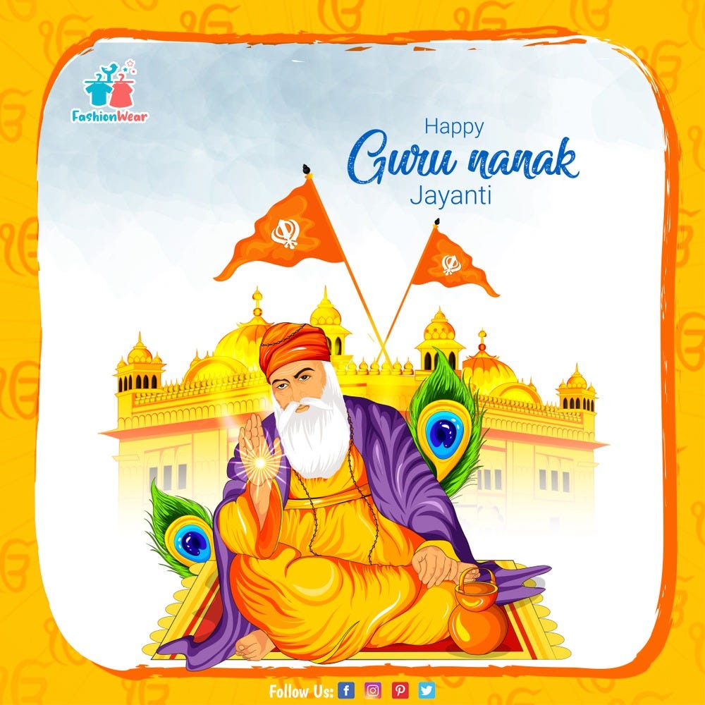 May Guru Nanak Dev Ji inspire you to achieve all your goals, bless you ...