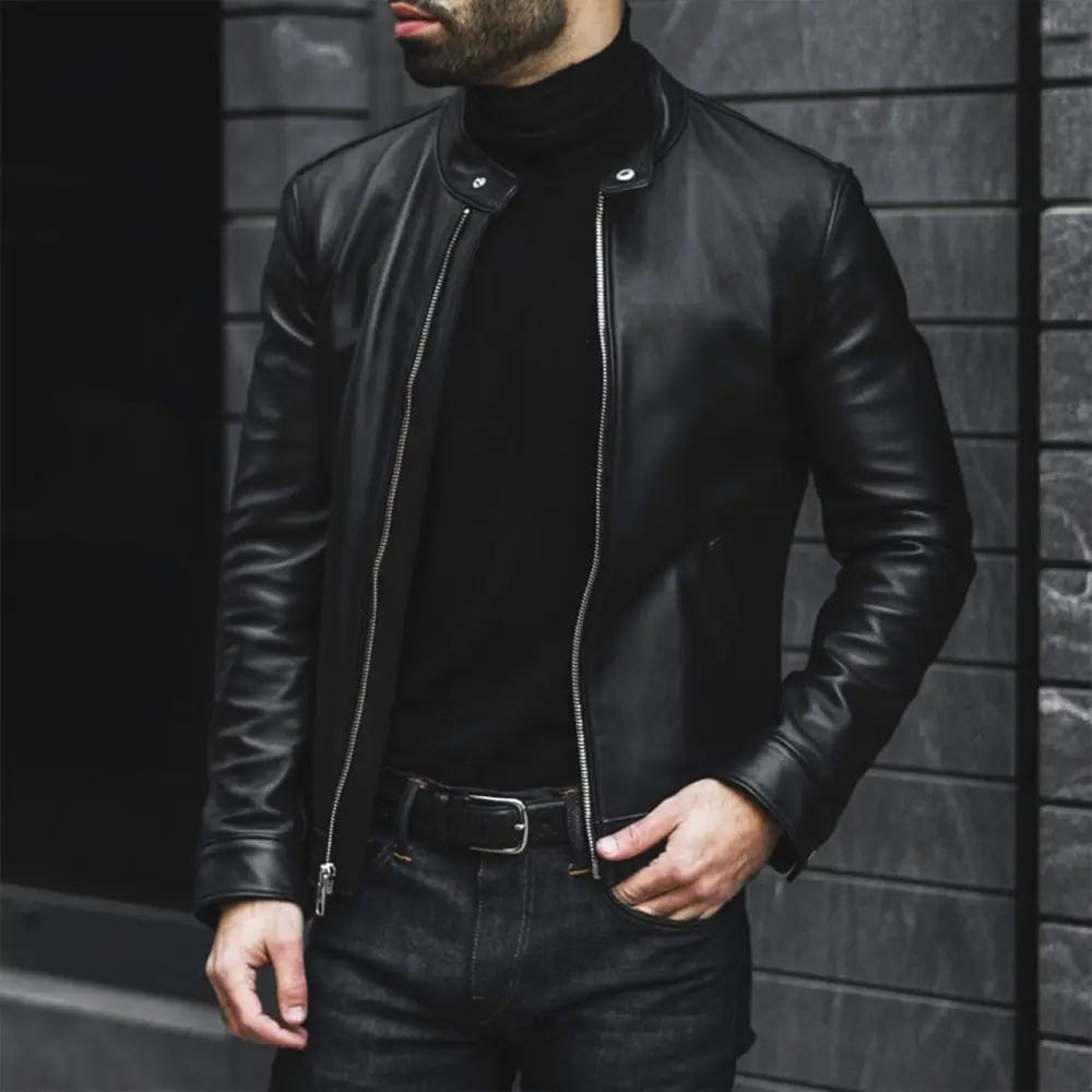 How to Style a Black Leather Jacket for Men | by Gleam Hide | Aug, 2024 ...