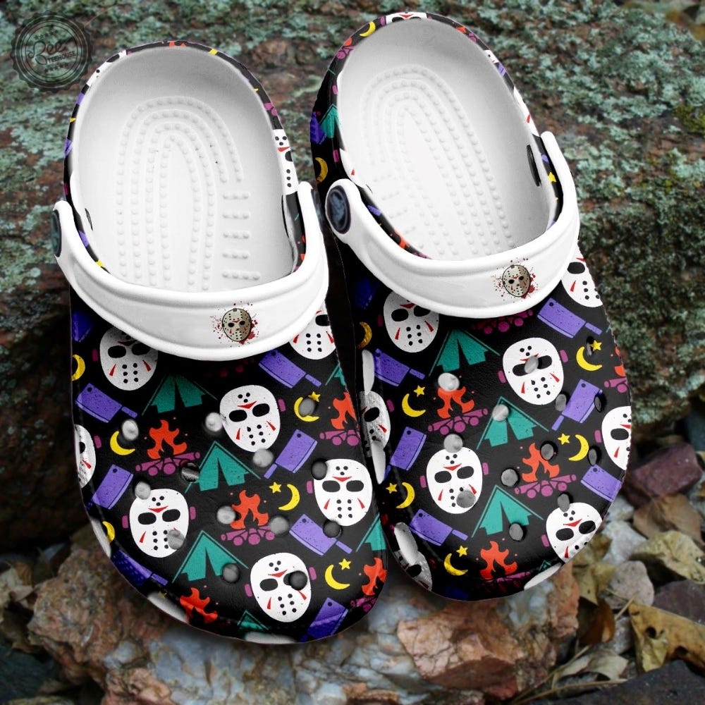Halloween Jason Voorhees Horror Face Crocs Crocband Clogs 3D All Over ...