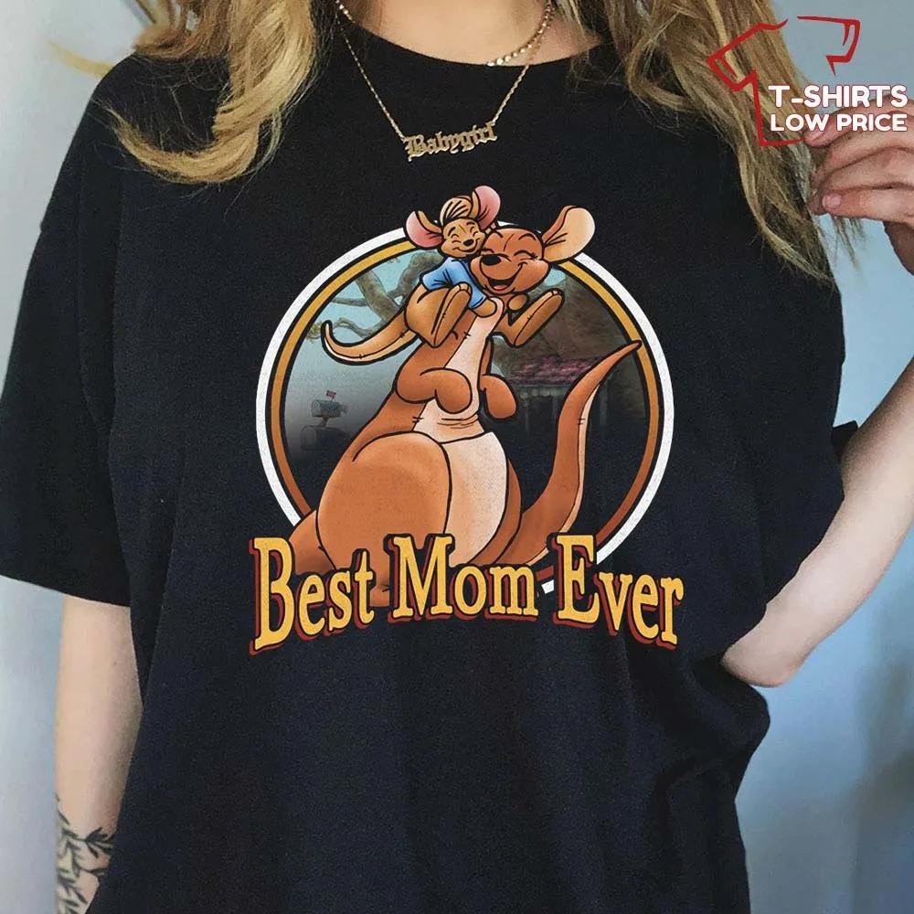 Retro Disney Winnie The Pooh Best Mom Ever Cute Kanga And Roo Shirt ...