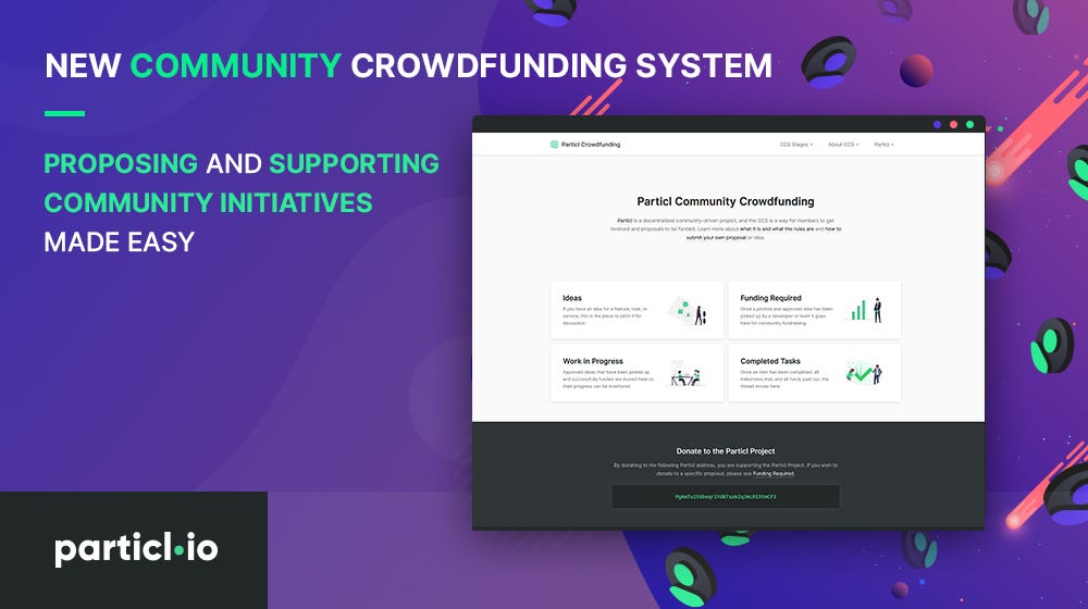 New Community Crowdfunding System | by Crypto Guard | Particl News | Medium