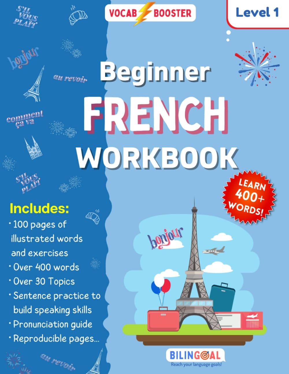 [EBOOK] Beginner French Workbook: Learn over 400 words! Level 1 | by ...
