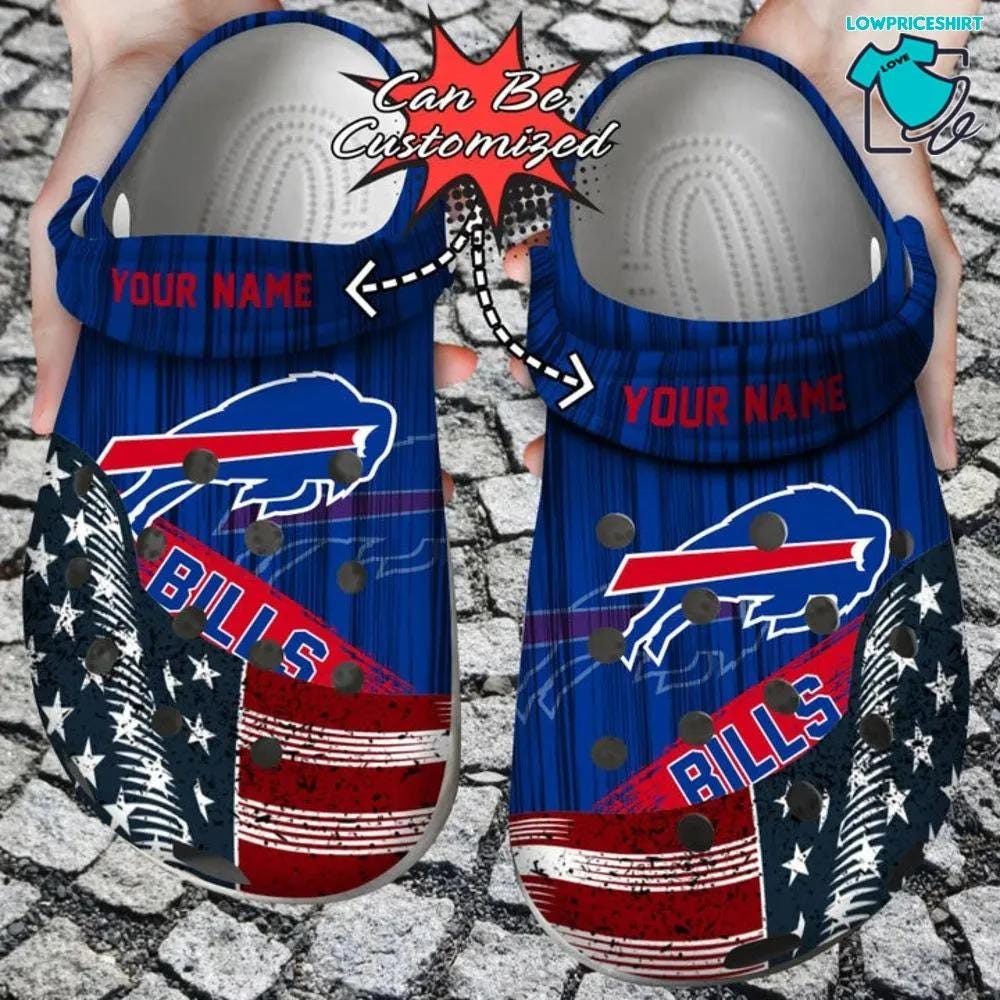 Custom Crocs Us Flag Buffalo Bills New Crocs Clog Shoes | by Jason Ward ...