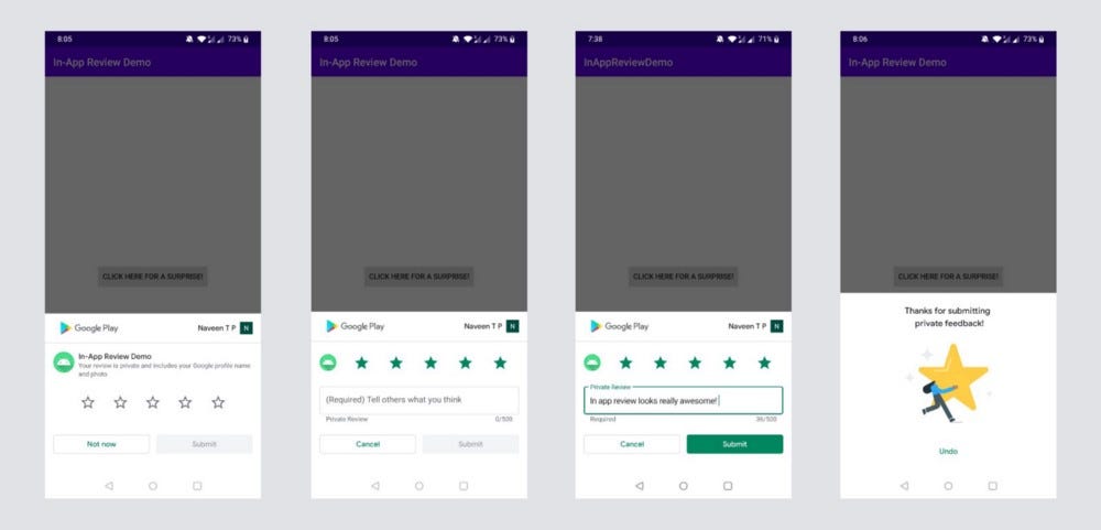 Integrating In-App Review API into Android App | by Naveen Devrani | Medium