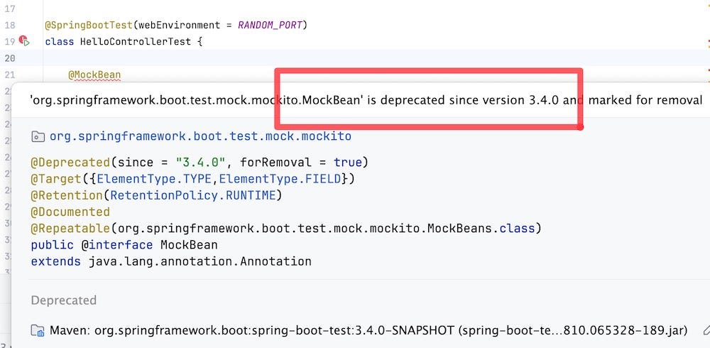 Spring Boot 3.4 :: MockBean และ SpyBean ถูก deprecated แล้วนะ เปลี่ยนได้แล้ว - UP1 - Medium